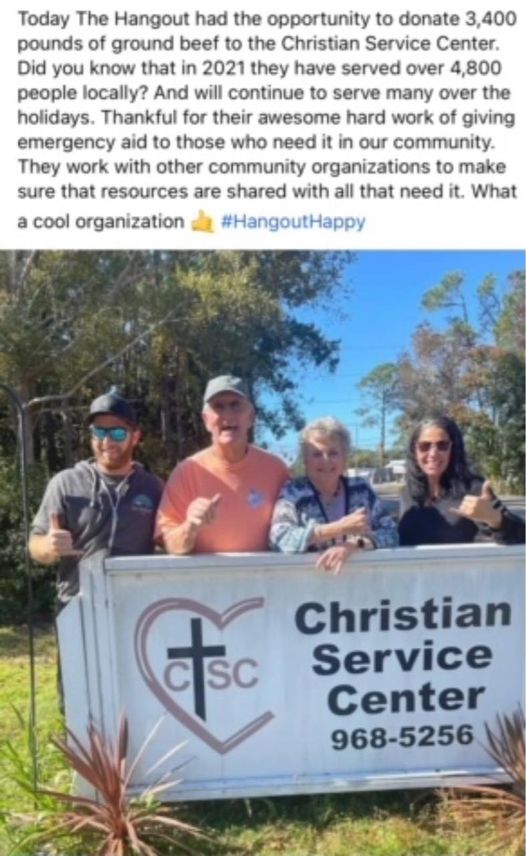 Christian Service Center - Hangout donation